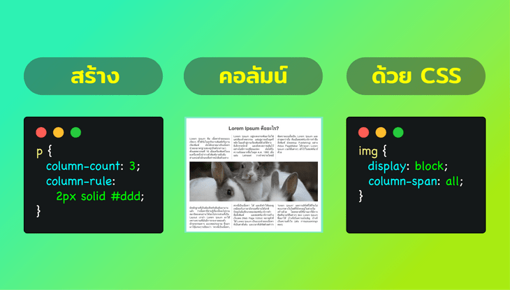 การใช้ CSS Multi-Columns เพื่อแสดงผลหลายคอลัมน์แบบ Responsive